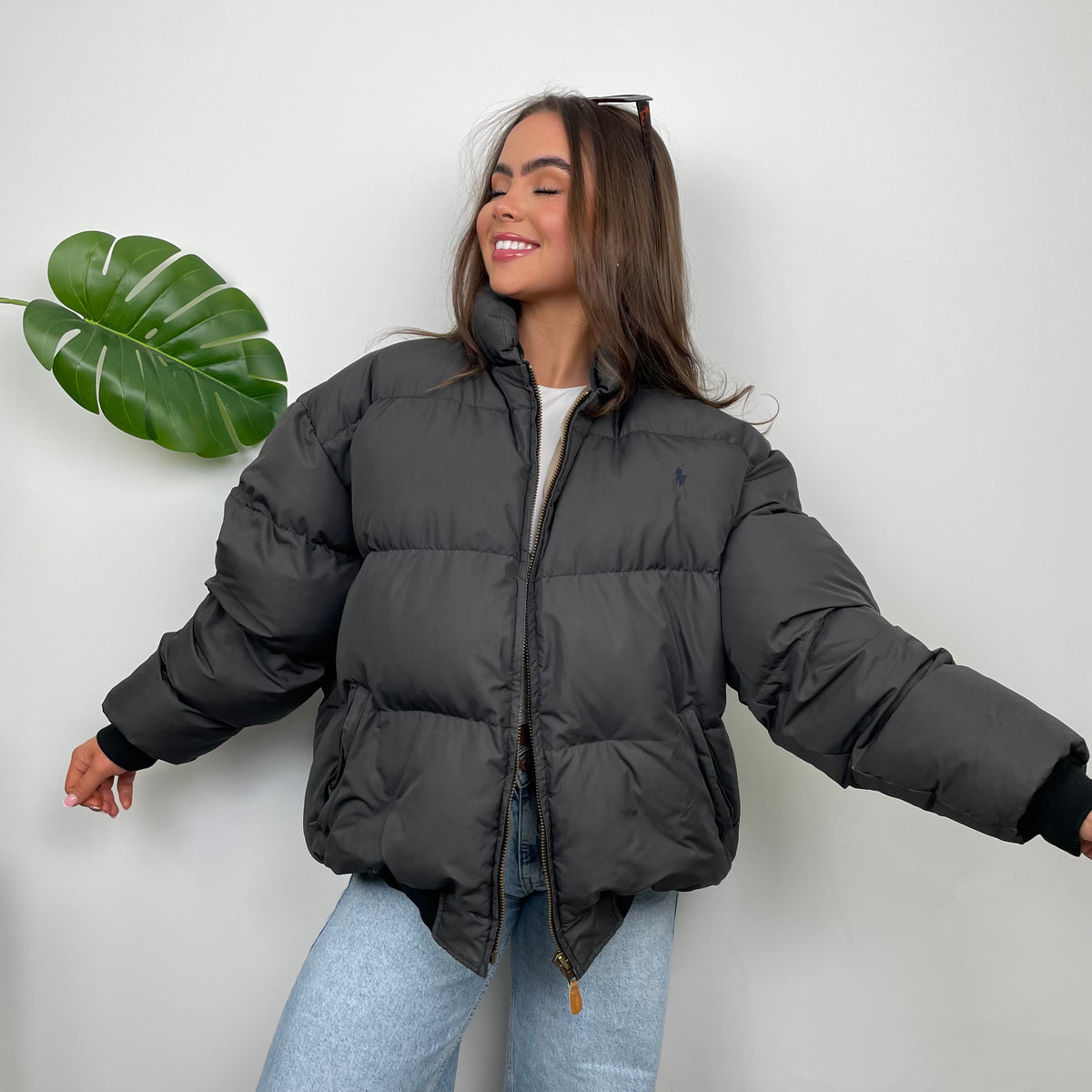 Polo Ralph Lauren Black Embroidered Logo Puffer Jacket (M) – Jamie ...