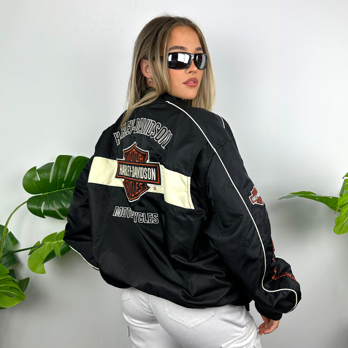 Harley Davidson Black Embroidered Spell Out Heavyweight Jacket (XL ...