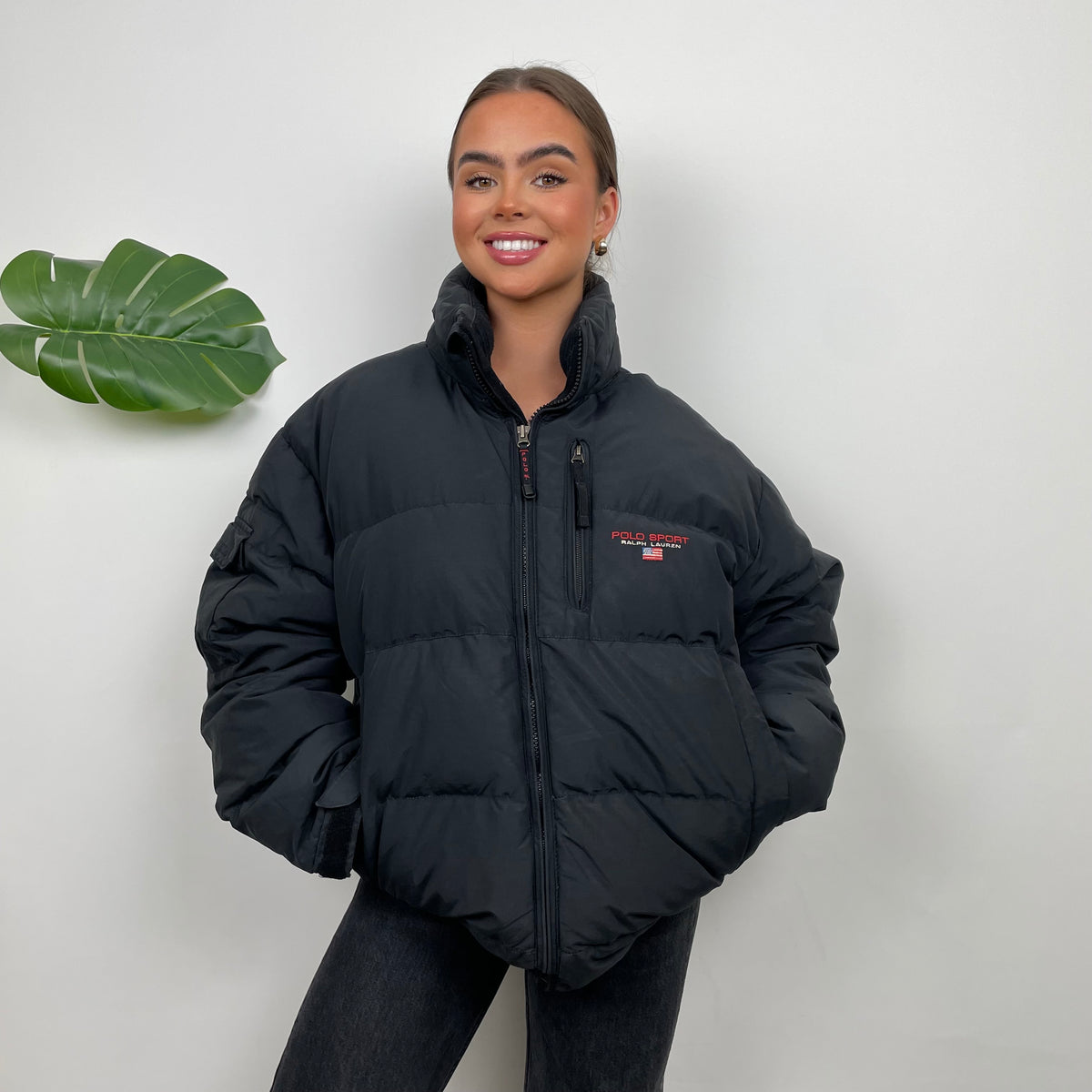 Polo Ralph Lauren Black Embroidered Logo Puffer Jacket (L) – Jamie ...