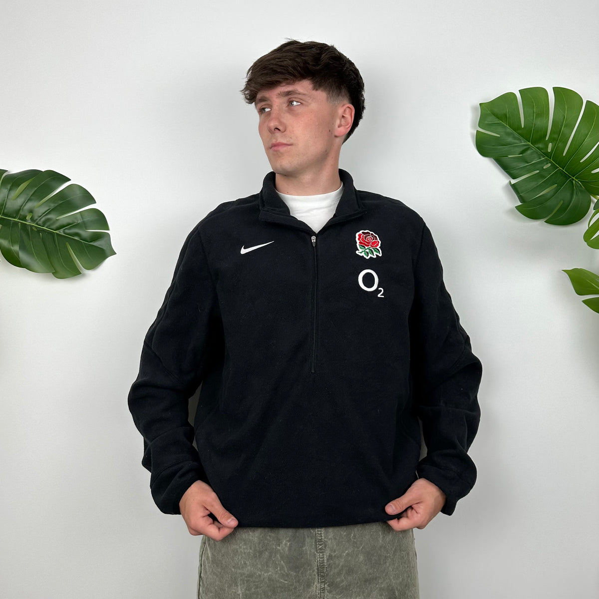 Nike X England National Rugby Team RARE Black Embroidered Logo Teddy B ...