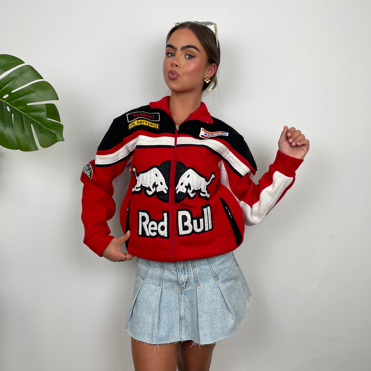Red Bull Racing Red Embroidered Spell Out Zip Up Jacket (M) – Jamie ...