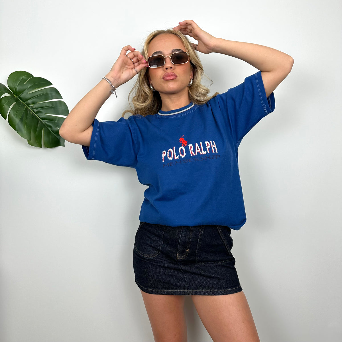 Polo Ralph Lauren Embroidered RARE Blue Spell Out T Shirt (M) – Jamie ...