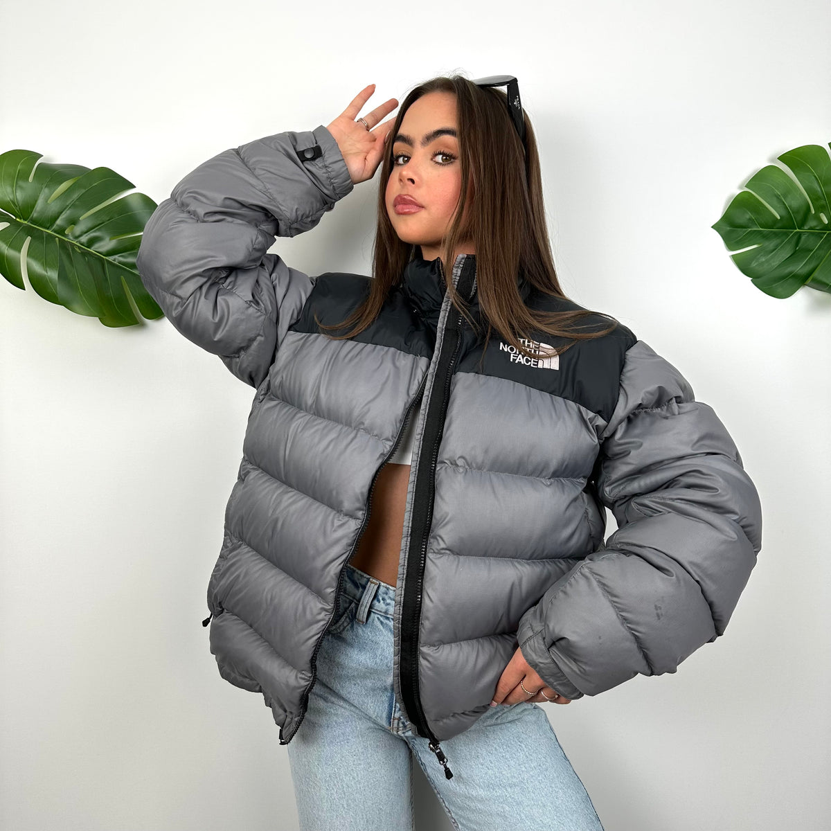 North Face Grey Puffer Jacket (M) – Jamie Online Vintage