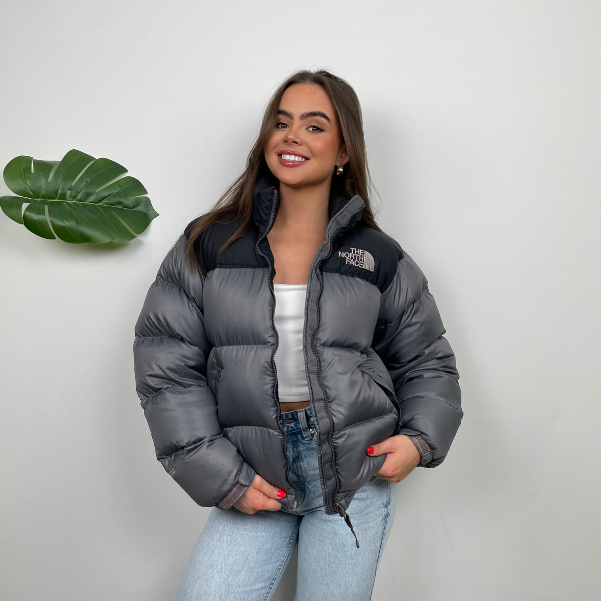 North Face Grey Puffer Jacket (XS) – Jamie Online Vintage