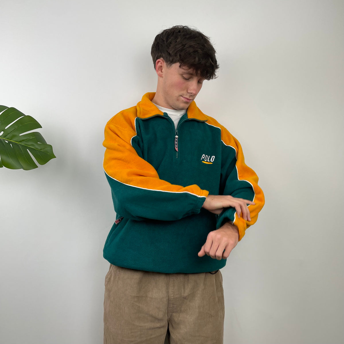 Polo Ralph Lauren Sport Turquoise Embroidered Spell Out Teddy Bear Fle ...